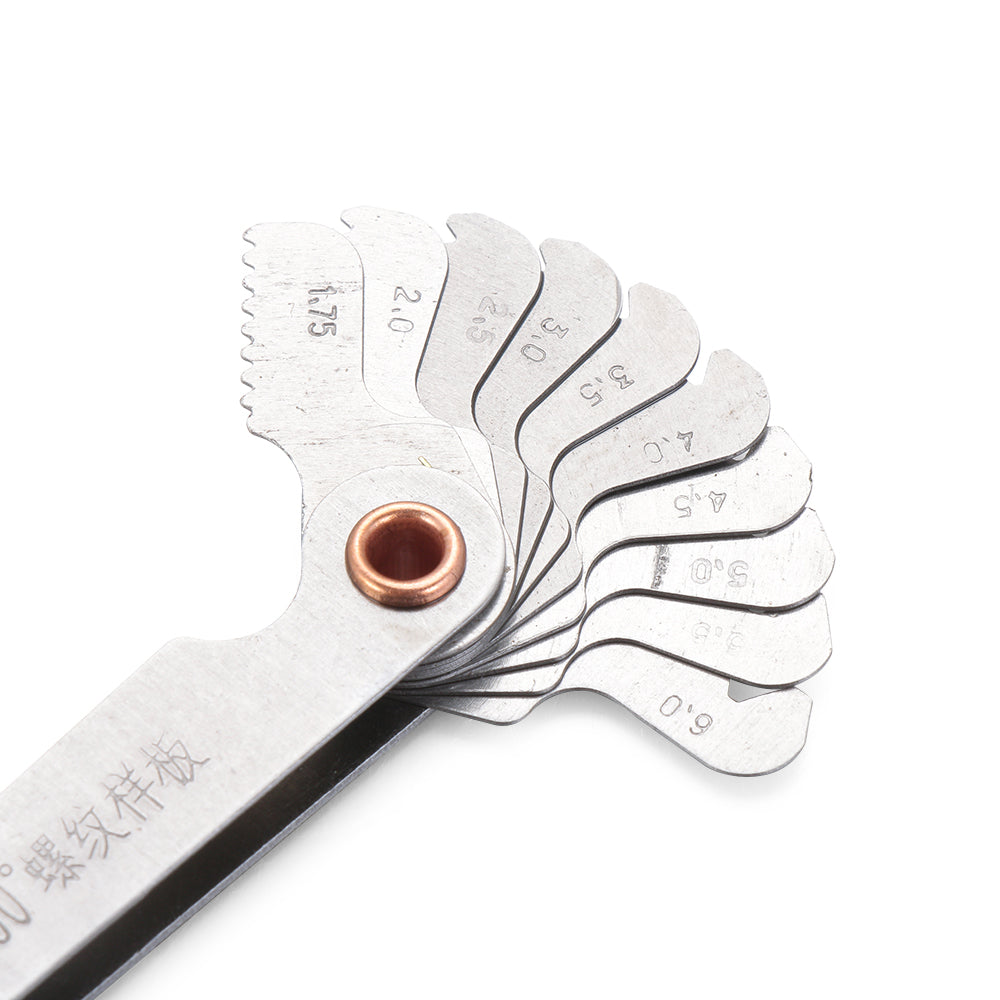 Degree Metric Inch Thread Plug Gauge Gear Tooth Screw Pitch Gauges Mea ...