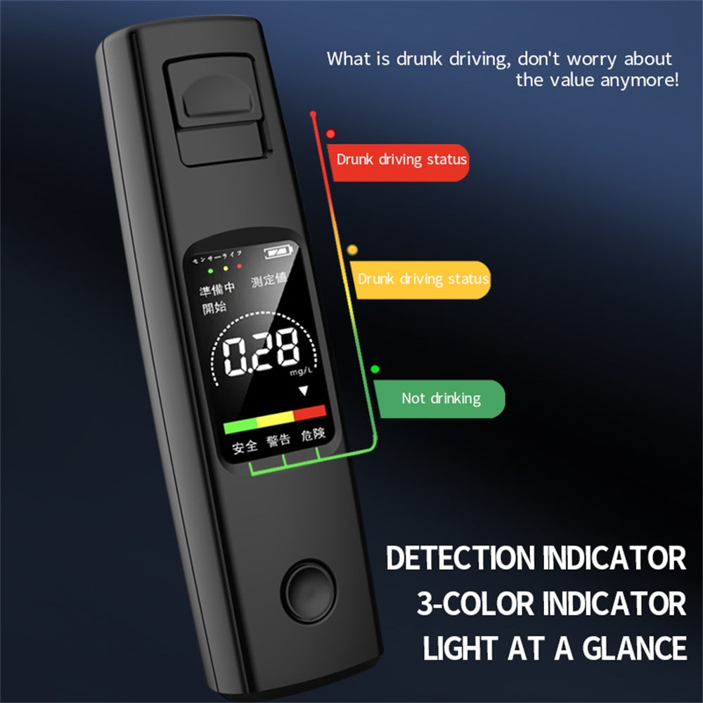 Alcohol Tester Professional Breathalyzer Alcotest With LED Display Dua ...