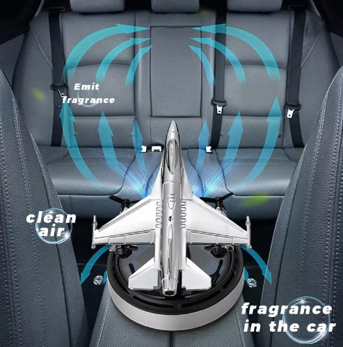 Airplane Solar Energy Rotating Car Air Freshener Scents Diffuser ...