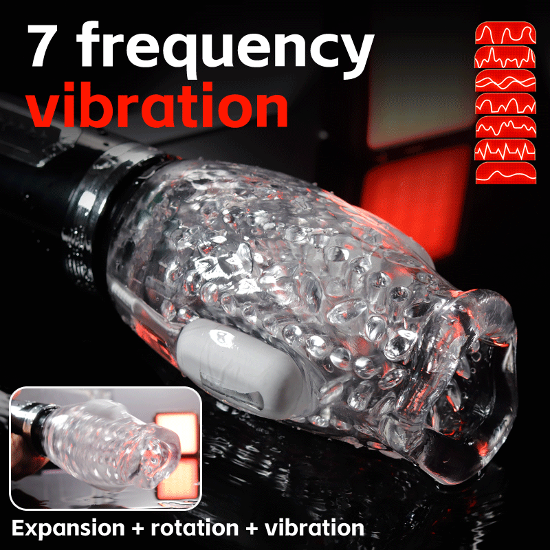 360°Rotating Retracting Automatic Male Stroker – 7 Vibrations & 5 Thru ...