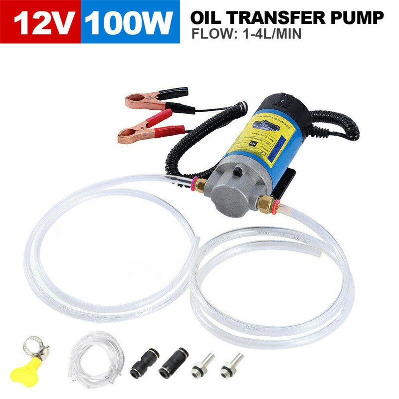 12V 100W Car Electric Oil Extractor Transfer Pump Mini Fuel Engine Oil ...