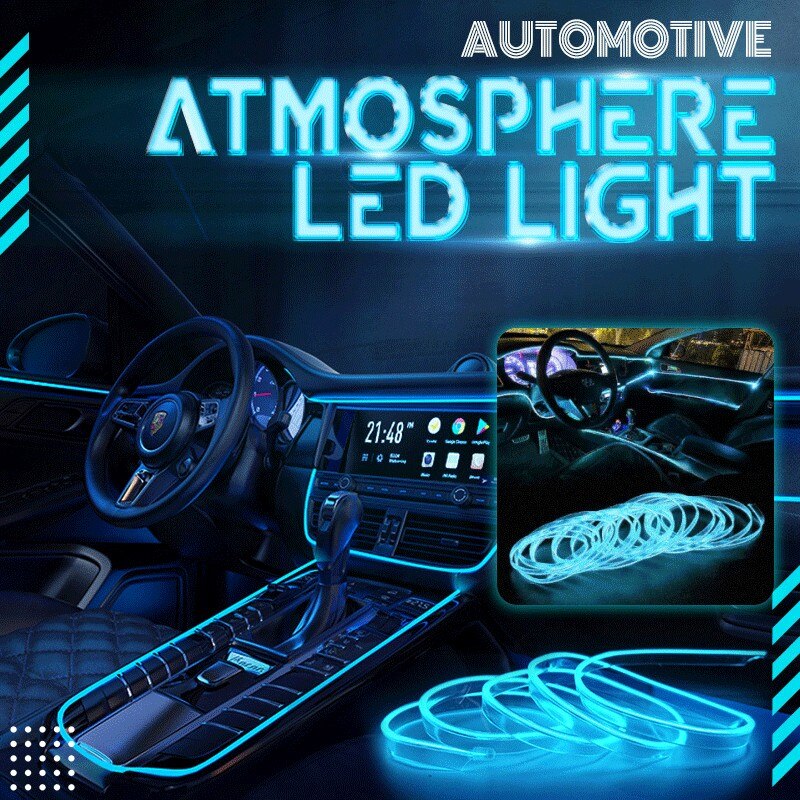 5 Meters Automotive LED Atmosphere Light DIY Flexible Neon Light Glow ...