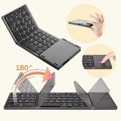 Foldable Wireless Bluetooth Keyboard with Multiple Systems Including W ...