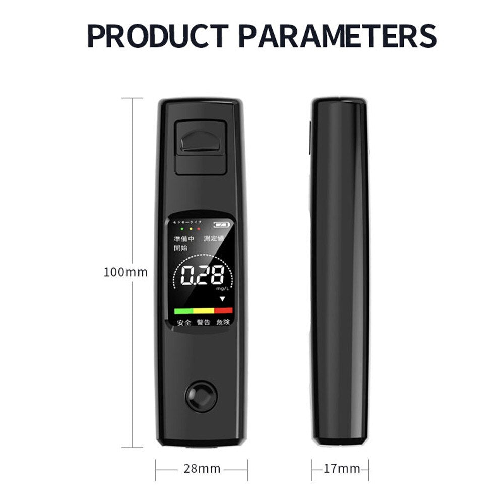 Alcohol Tester Professional Breathalyzer Alcotest With LED Display Dua ...