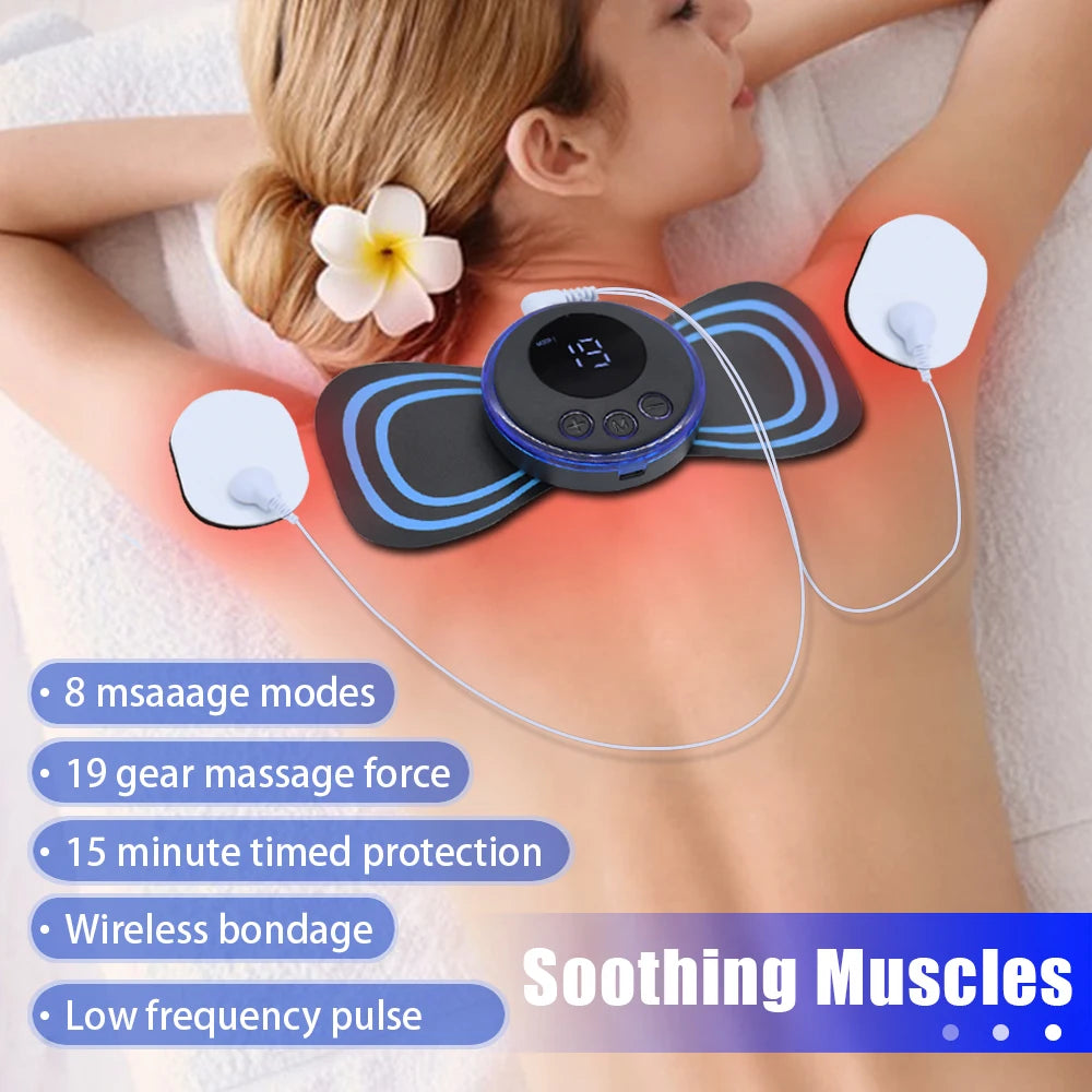 Mini Upgraded EMS Full Body Massager Electric Dual Massager Massage Pa ...