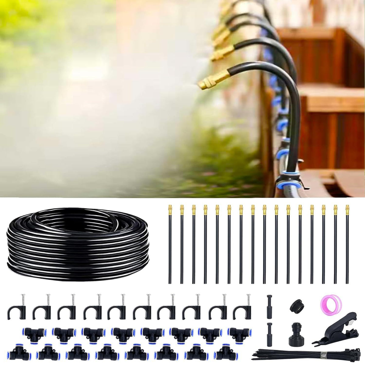 5M-20M Drip Irrigation Kit 360° Curved Garden Automatic Irrigation Sys ...