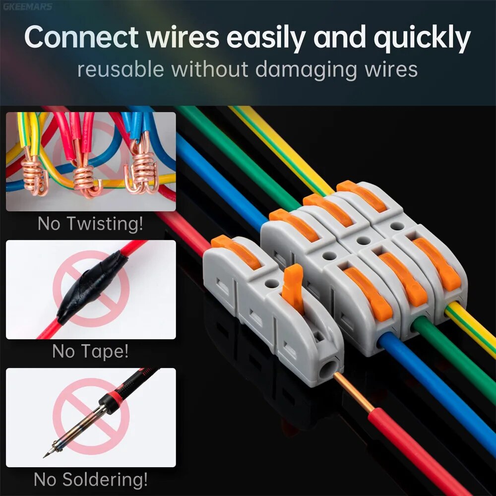Spliceable Quick Connect Wires Terminals-One in and One out (multiple ...