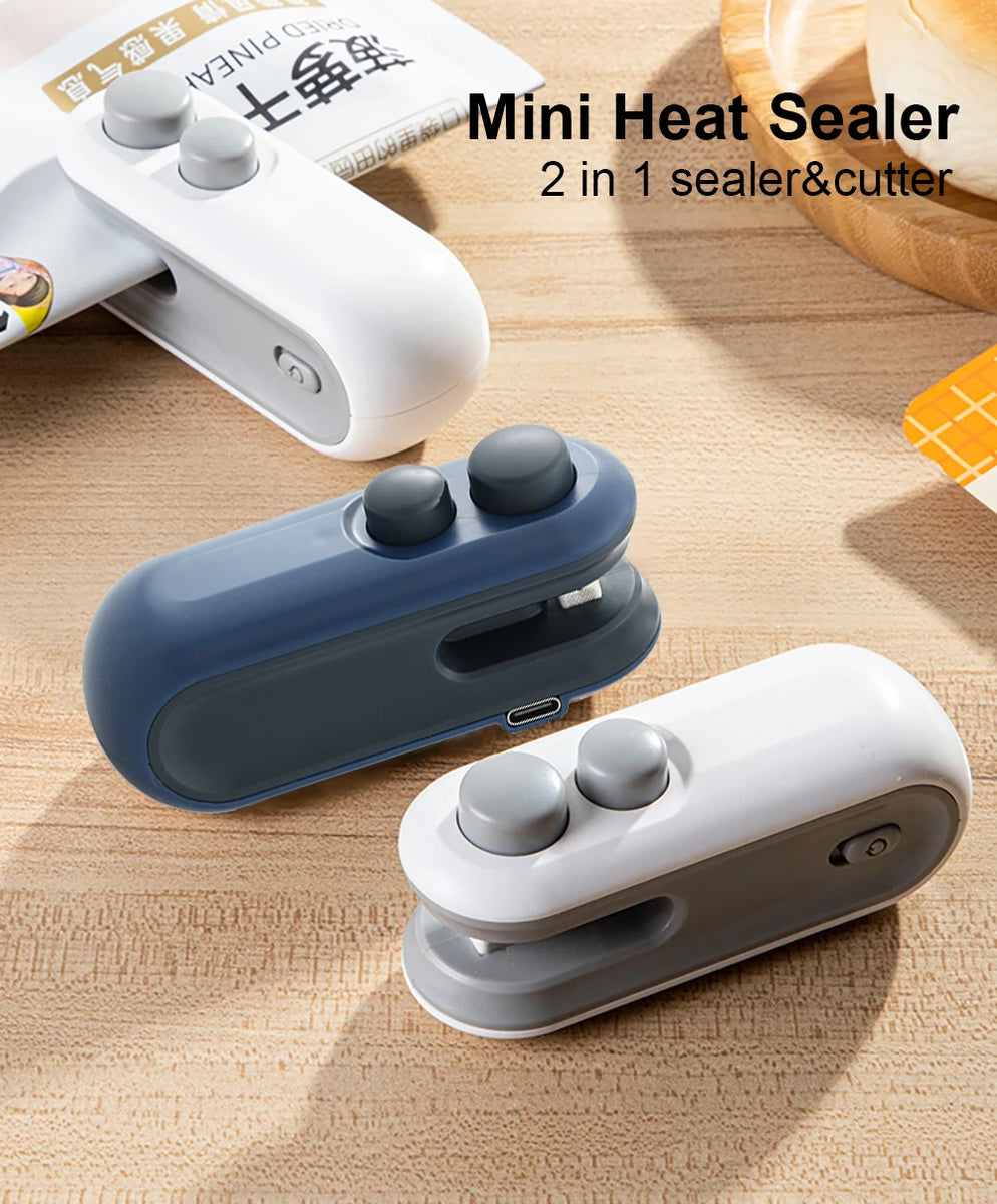 Mini Heat Bag Sealing Machine Package Sealer Bags Plastic Food Sealer ...