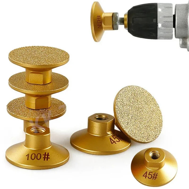 45/60/100# Brazed Flat Grinding Head Abrasive Polishing Stone Marble Q ...