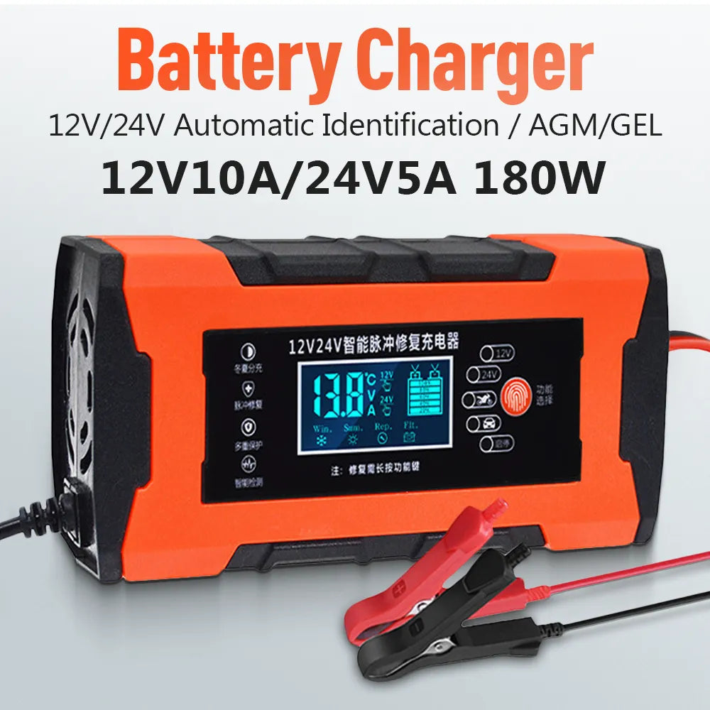 Intelligent Pulse Repair Charger Car Battery Charger 12V 10A /24V 5ASm ...