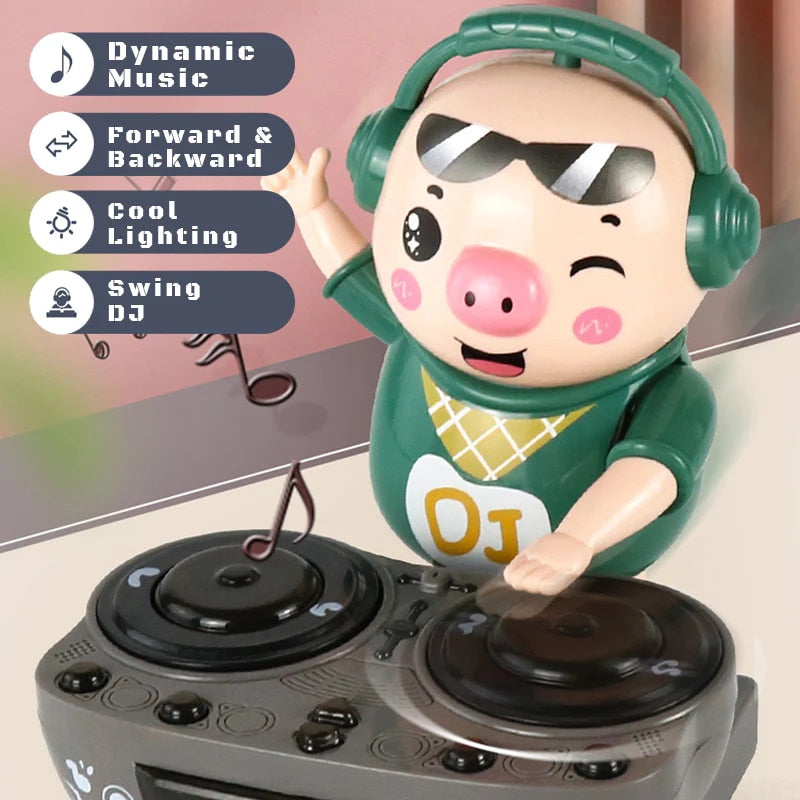 DJ Piggy DJ Robot 30 Songs Music Box with Rechargeable Batteries ...