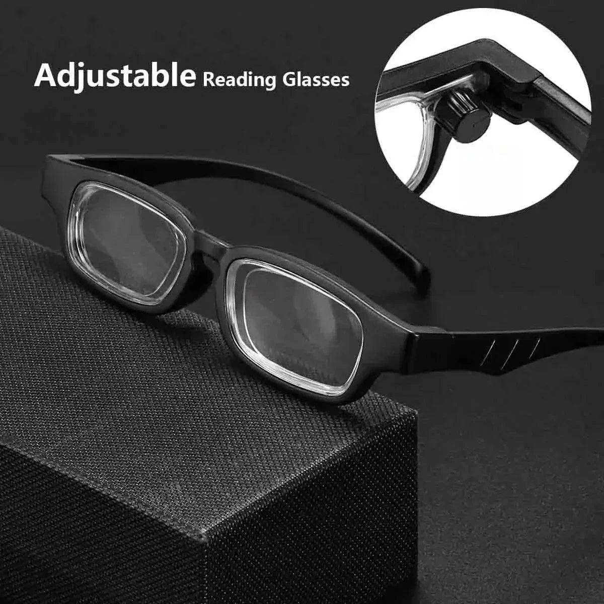 New Rotatable Focus-adjustable Reading Glasses +50 To +350 Degrees Ant ...