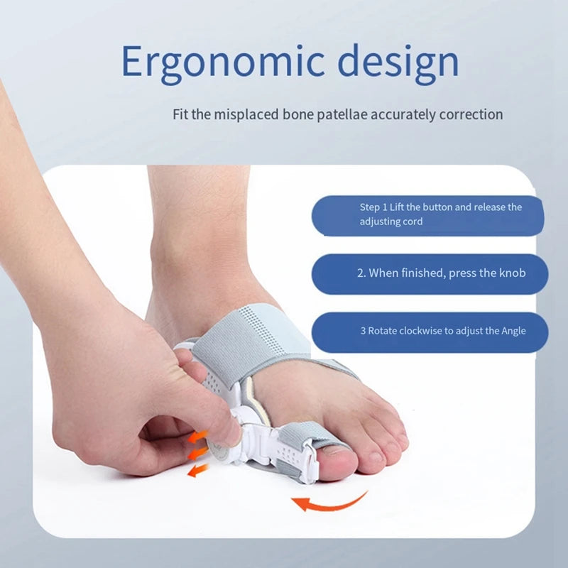 4 Stages Adjustable Big Toe Orthotics Bunion Splint Straightener Pedic ...