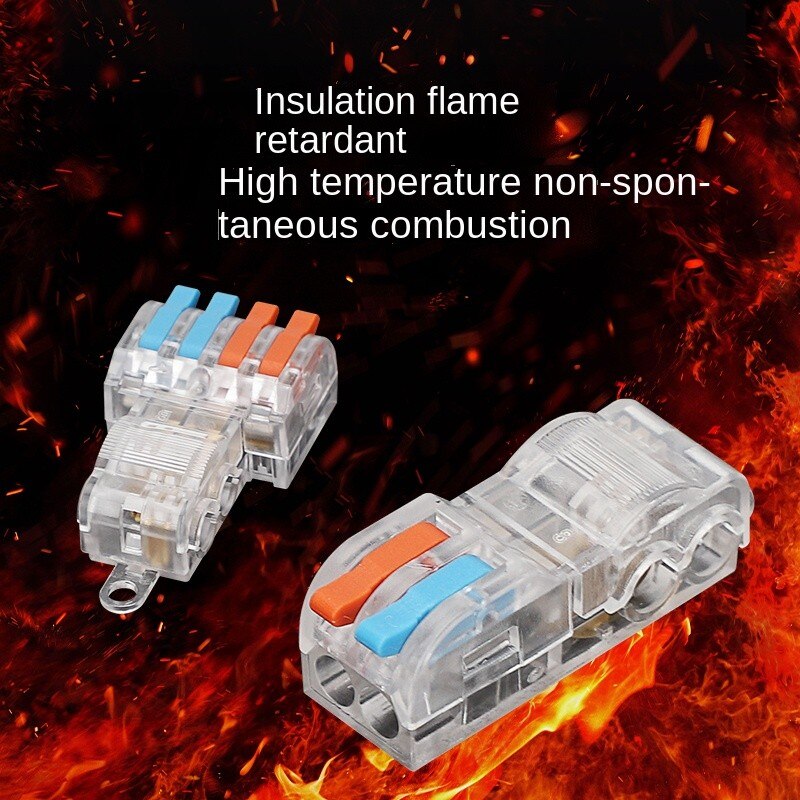 5PCS CH No-break Wire Clips T-type Electrical Wire Connectors Snap Spl ...
