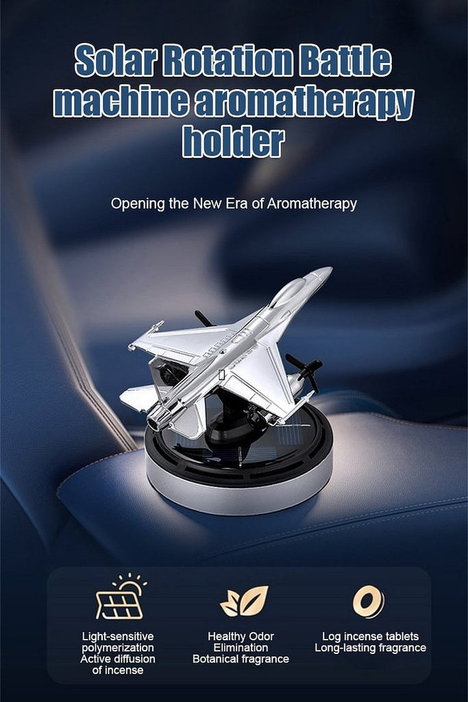 Airplane Solar Energy Rotating Car Air Freshener Scents Diffuser ...