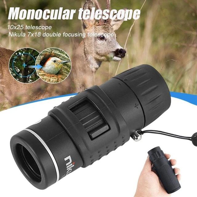 Mini Pocket Monocular 7x18 Double Focusing Telescope Handy Optics Scop ...
