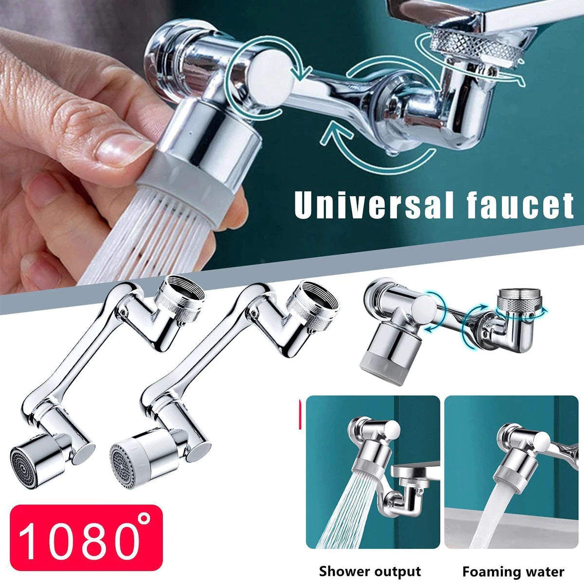 Universal 1080° Swivel Robotic Arm Swivel Extension Faucet Aerator ...