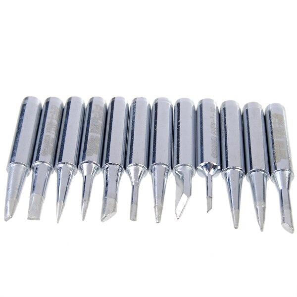 12pcs 900M-T Series Solder Iron Tips for Electronic Soldering Iron we ...