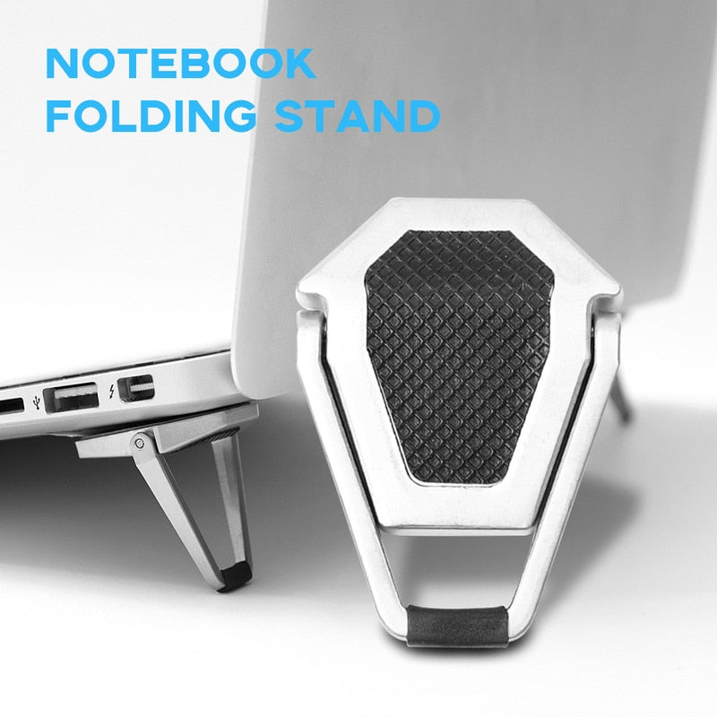 1Pair Universal Laptop Stand Foldable Desktop Portable Small Metal La ...