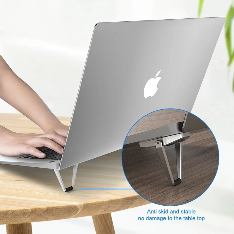 1Pair Universal Laptop Stand Foldable Desktop Portable Small Metal La ...