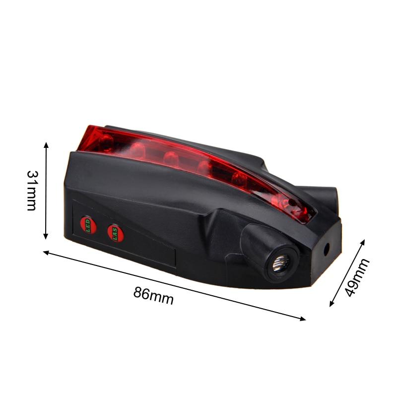 2 Laser + 5 LED Logo Projection Bike Warning MTB Light Bicycle Tail Li ...