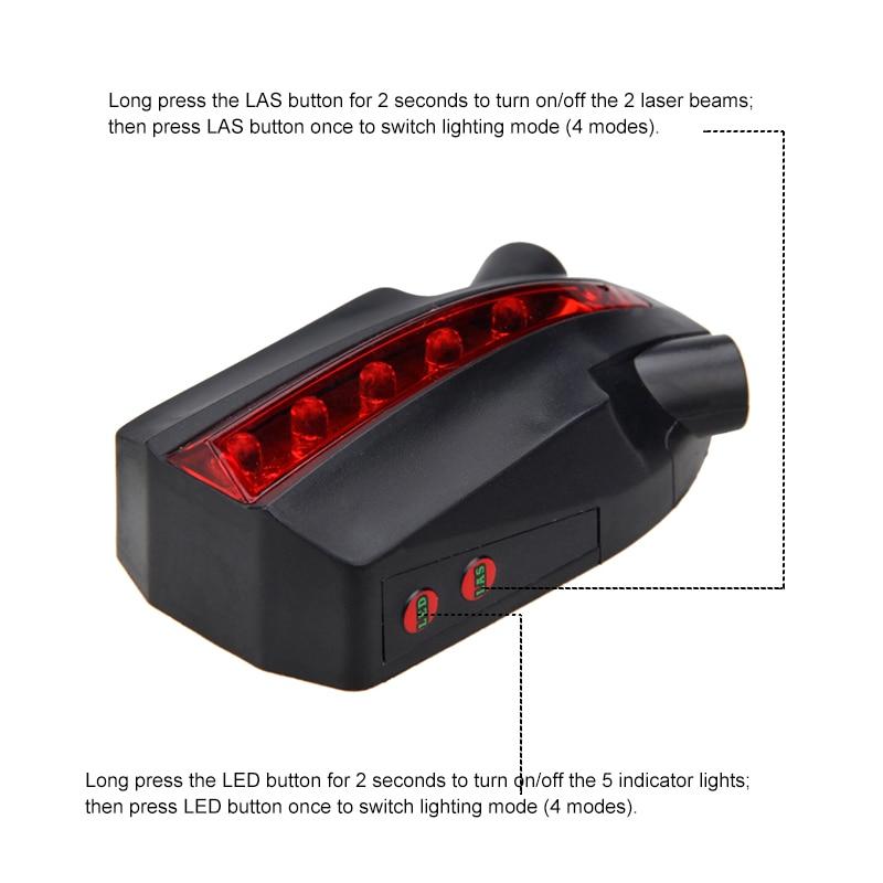 2 Laser + 5 LED Logo Projection Bike Warning MTB Light Bicycle Tail Li ...