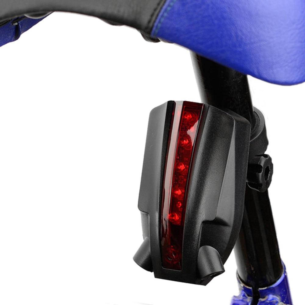 2 Laser + 5 LED Logo Projection Bike Warning MTB Light Bicycle Tail Li ...