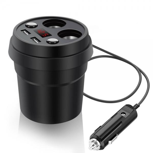 12V/24V 3.1A Dual Usb Ports 2 Cigarette lighter Socket Car Charger ...
