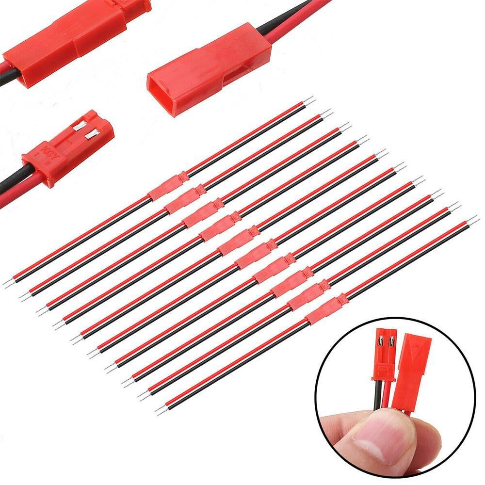 200pcs JST Terminal Line 2Pin Connector Male/Female Plug Cable 10cm Wi ...
