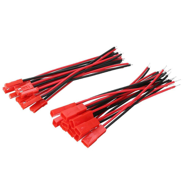 200pcs JST Terminal Line 2Pin Connector Male/Female Plug Cable 10cm Wi ...