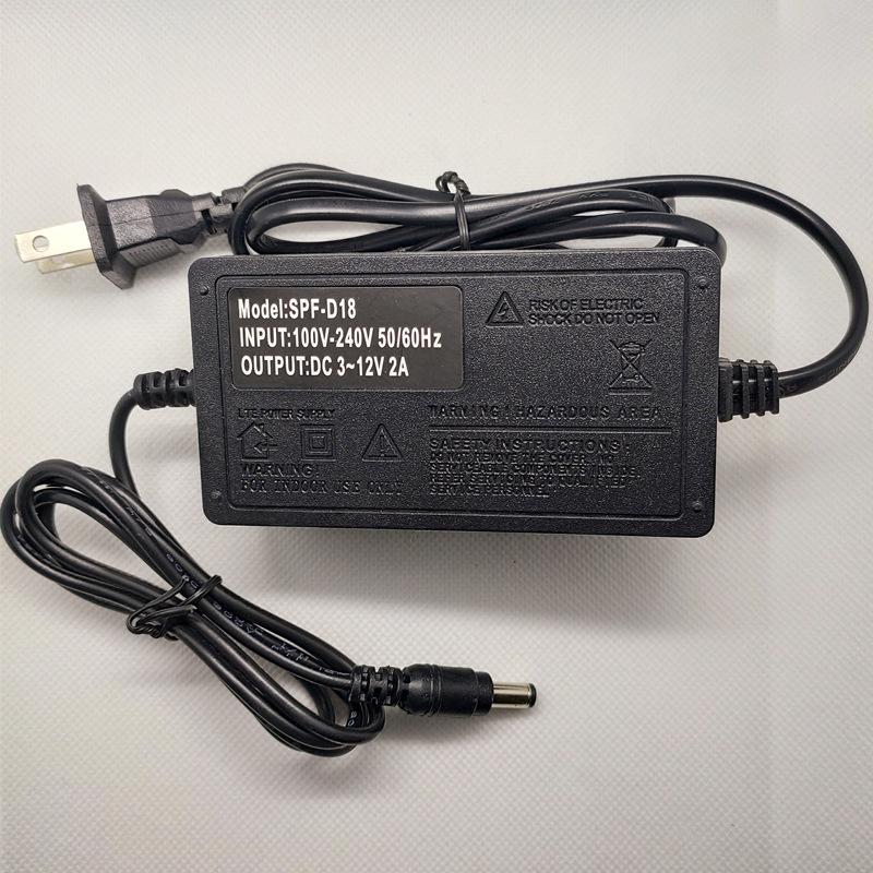 Adjustable Power Supply AC 100V-240V TO DC 3V-12V 2A Universal Adapter ...