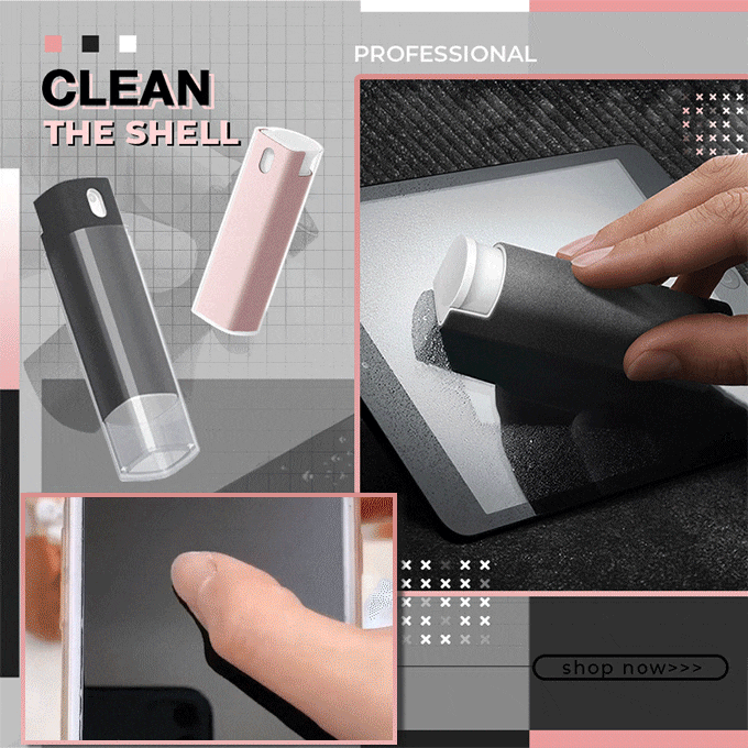 3 in 1 Fingerprint-proof Screen Cleaner Spray Computer Mobile Phone S ...