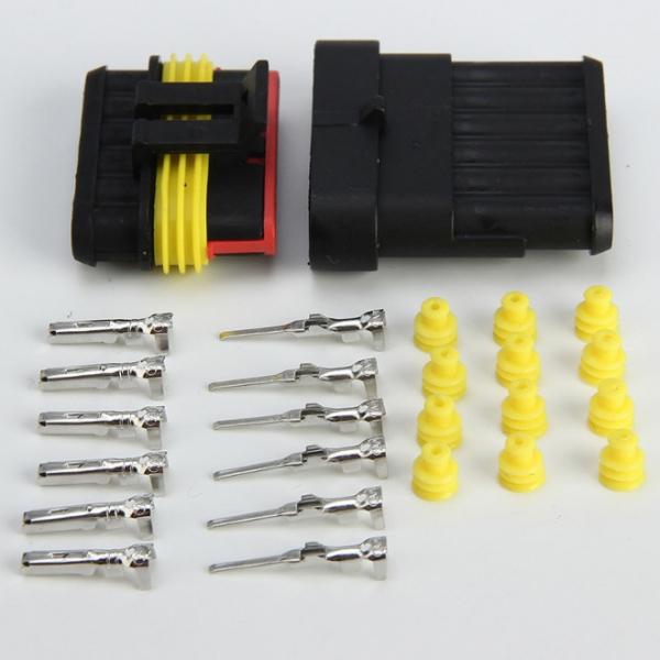 5 Car Set 6 Pin Water Resistance Waterproof Electrical Wire Cable Conn ...