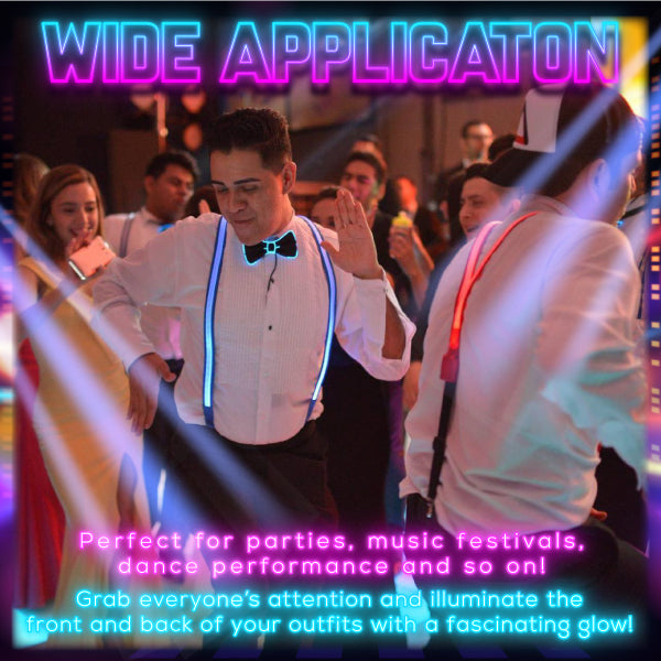 Flashing LED Suspender and Bow Tie – dinoinbox