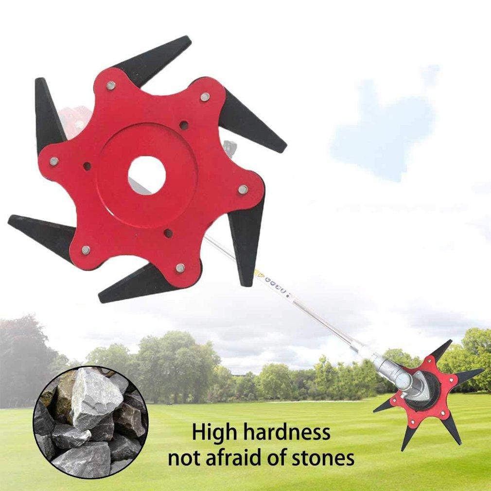 6 Teeth Brush Cutter Blade Trimmer Metal Blades Trimmer Head Garden G ...