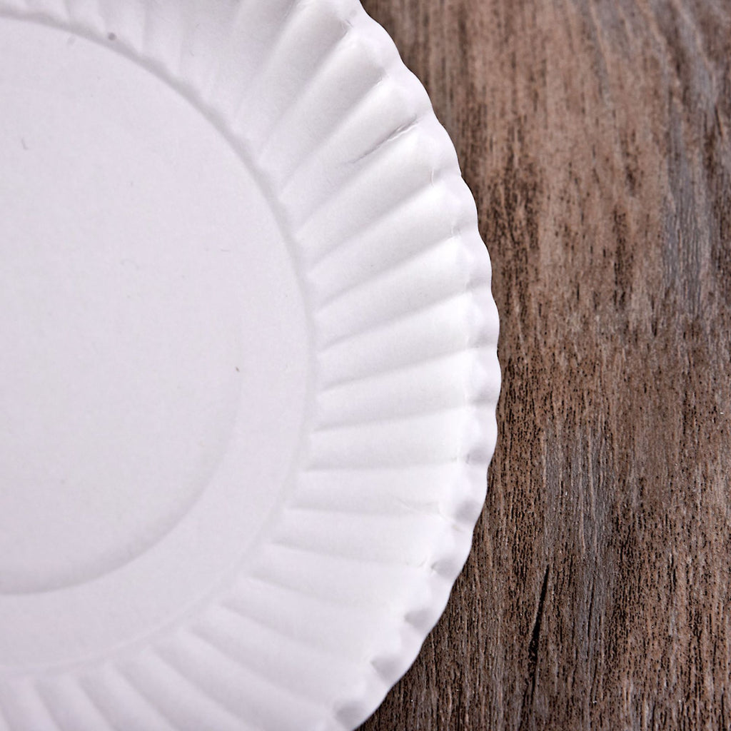 6 inch Disposable Cake Paper Plate White Paper Tray Party Environment ...