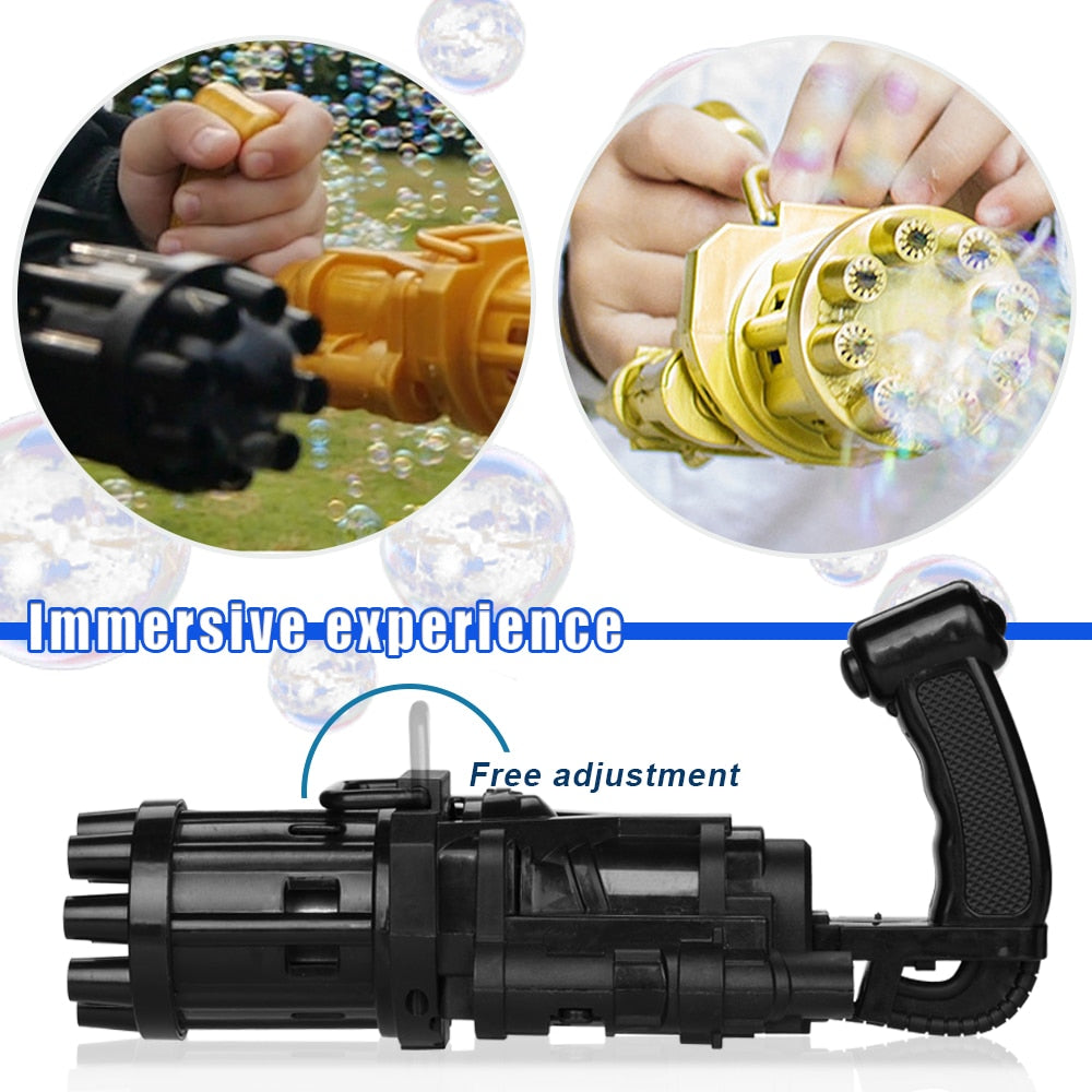 8-Holes Automatic Gatling Bubble Guns For Kids Electric Bubble Machin ...