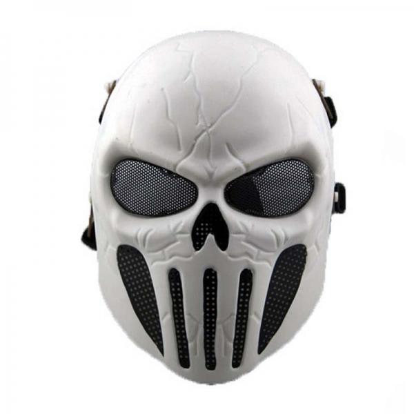 Airsoft Outdoor Cs War Game Full Face Mesh Mask - White – usadino
