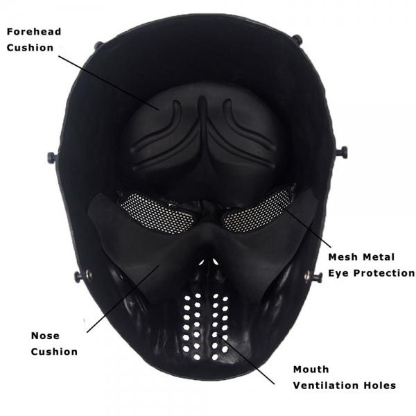 Airsoft Paintball Full Face Skull Skeleton CS Mask Tactical Military H ...