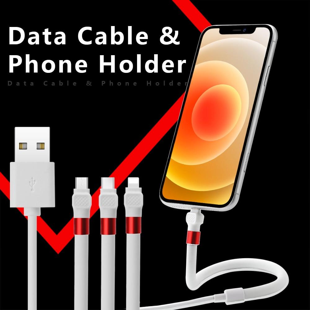 1.2m Fast Charging Universal Mobile Phone Holder Data Cable Multifunc ...