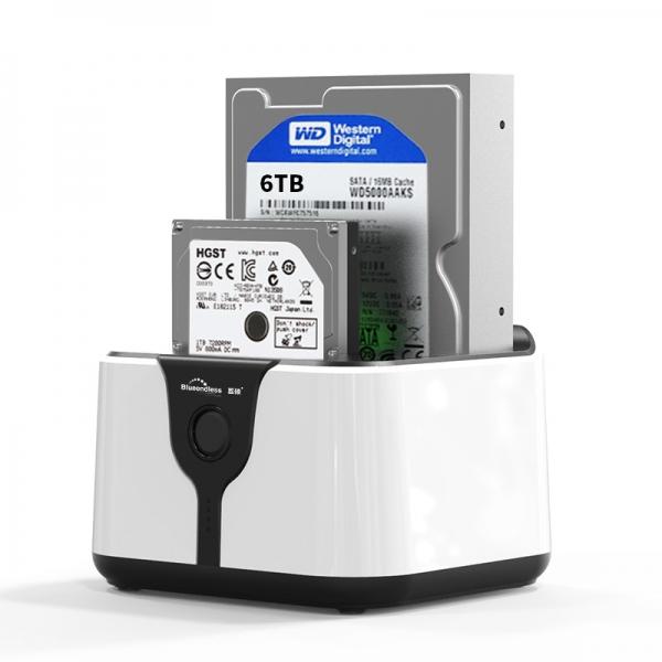 Blueendless 2-Bay 4TB Dual SATA 2.5inch/3.5inch HDD SSD Docking Statio ...
