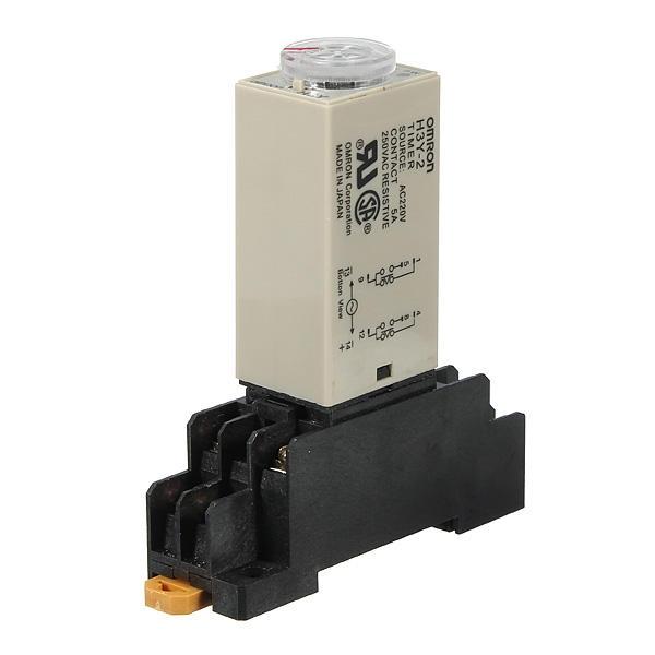 DC 12V Power On Time Delay Relay Solid State Timer DPDT Socket - 60s D ...