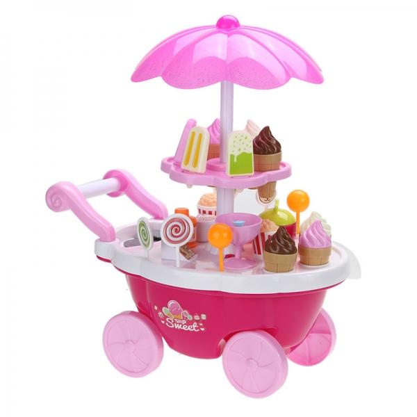 Electric Candy Ice Cream Cart Trolley Flashing Light Kid Musical Toy 3 ...