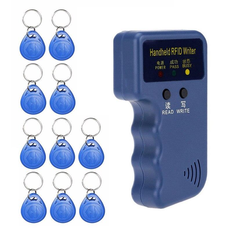Handheld ID Card 125KHz EM4100 RFID Copier Writer Duplicator Program ...