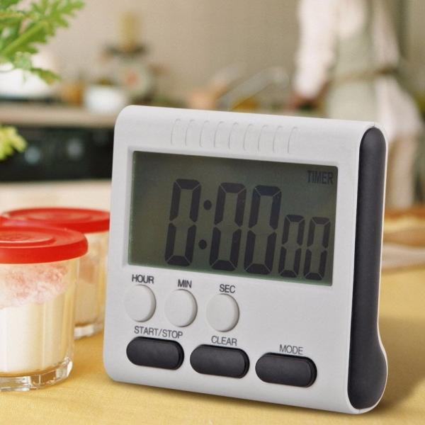 Kitchen Magnetic LCD Digital Cooking Timer Loud Count Up - Black – usadino