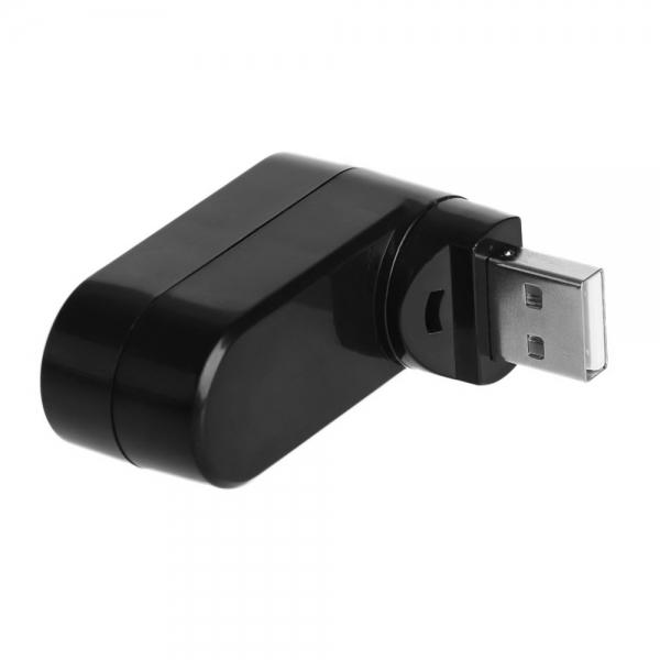 Mini 3 Port USB 2.0 Rotate HUB Adapter Splitter for PC Desktop Laptop ...