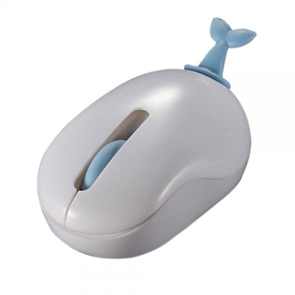 Mini Cute 2.4GHz Wireless Optical Mouse with Dolphin Tail for PC Lapto ...