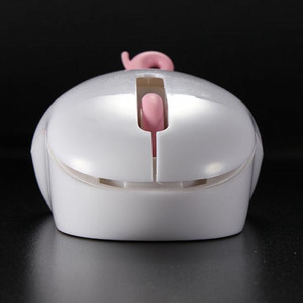 Mini Cute 2.4GHz Wireless Optical Mouse with Pig Tail for PC Laptop Wh ...