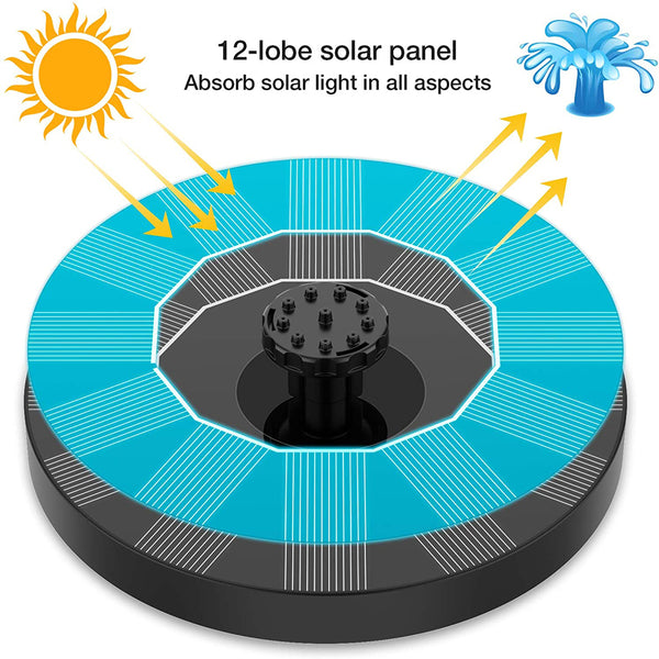 Mini Solar Water Fountain Pool Waterfall Fountain Garden Decoration O ...