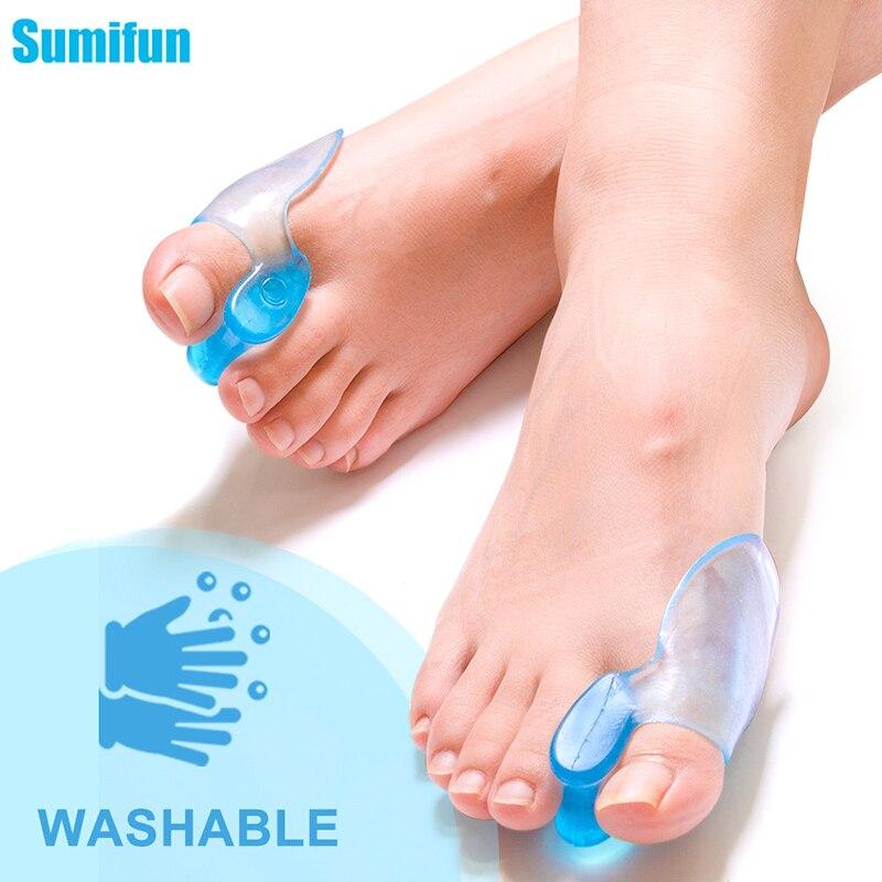 New 2pcs Big Toe Separator Bone Corrector Straightener Silicone Gel F ...